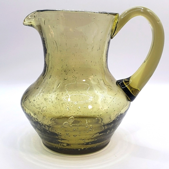 Biot | Kitchen | Biot French Vintage 6 Heavy Bubble Olive Green Glass ...